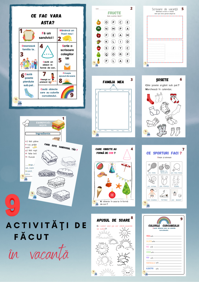 9 activităţi de vacanţă – zulituli.ro